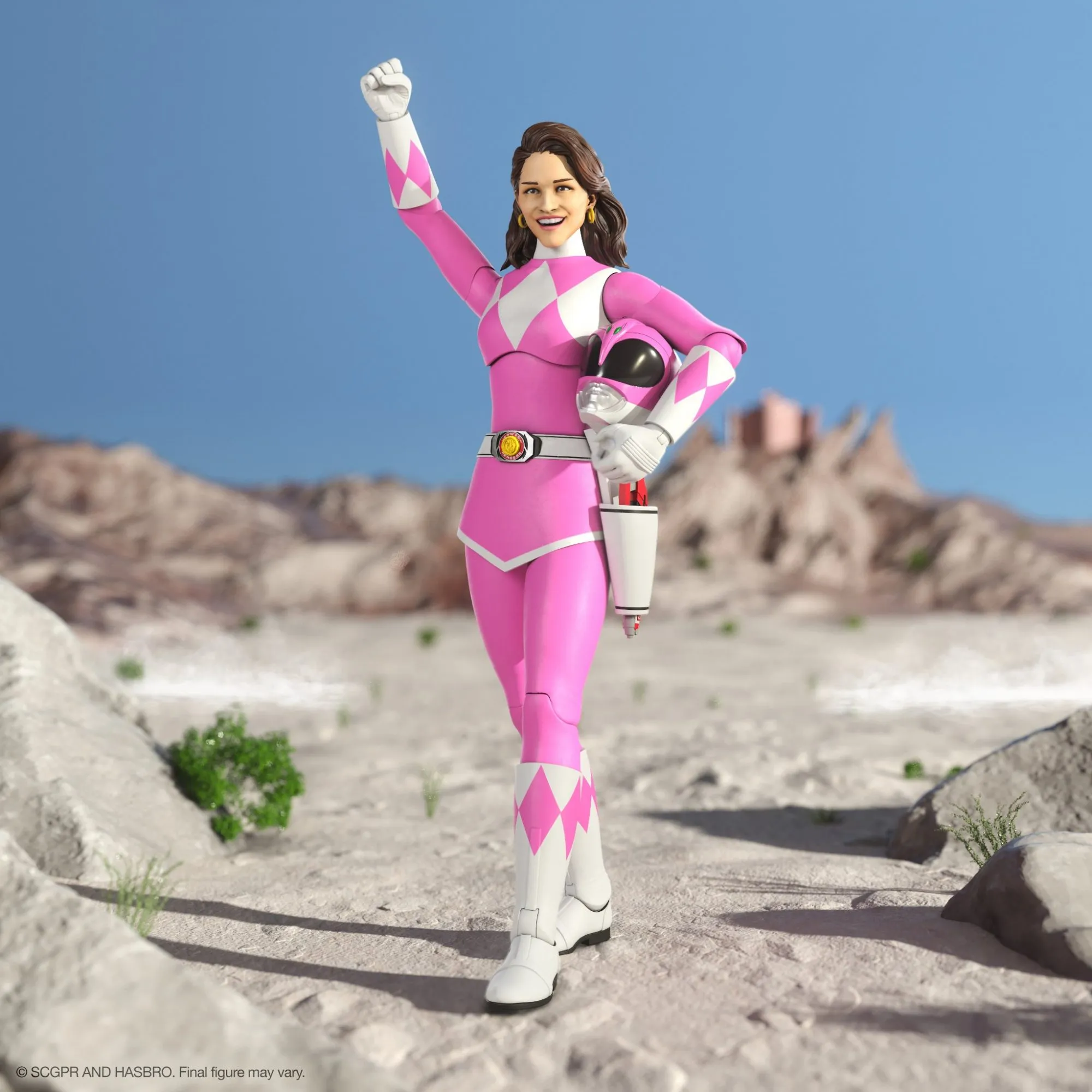 Power Rangers Ultimates Mighty Morphin Pink Ranger Super 7 - LuffyToys